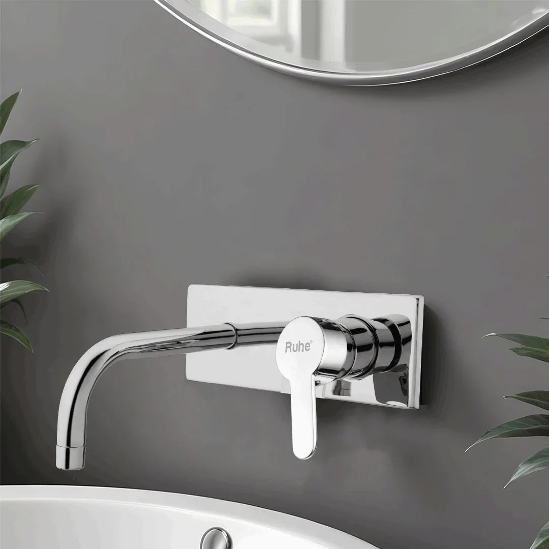 Pavo Single Lever Wall-mount Wash Basin Mixer Tap (Complete Set) - by ...