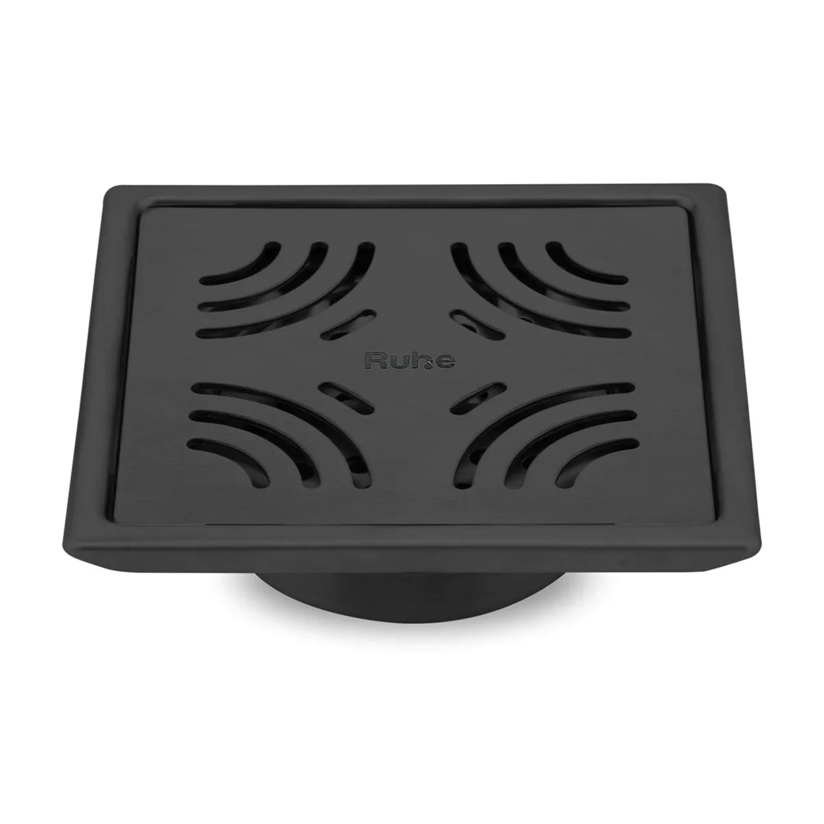Emerald Square 304-Grade Floor Drain in Black PVD Coating (5 x 5 Inche ...