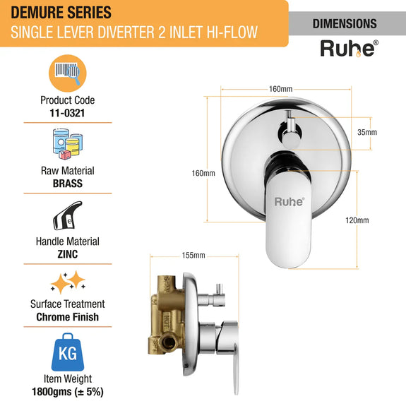 Single Lever Diverter Complete Set 2 and 3 Inlet – Ruhe