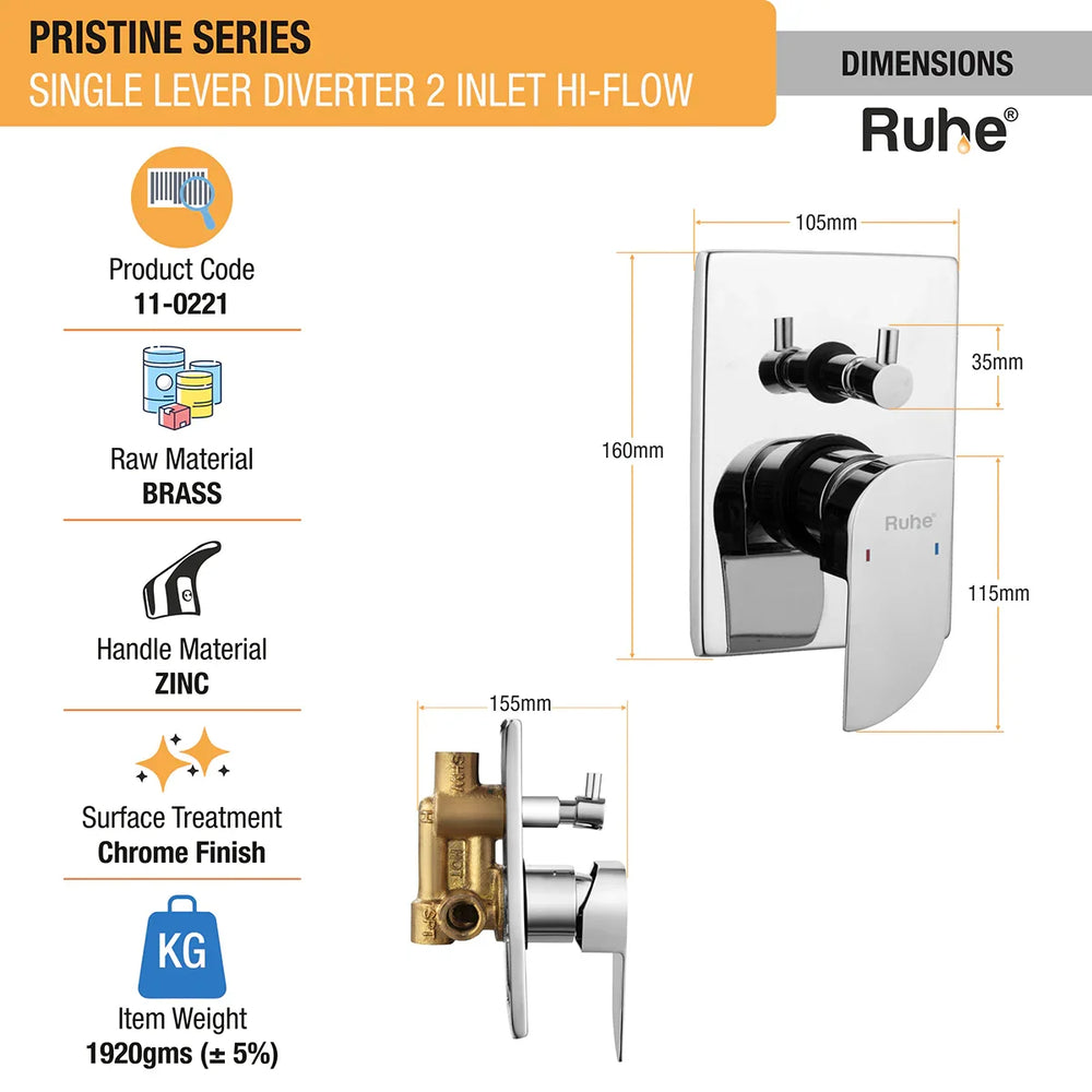 Single Lever Diverter Complete Set 2 and 3 Inlet – Ruhe