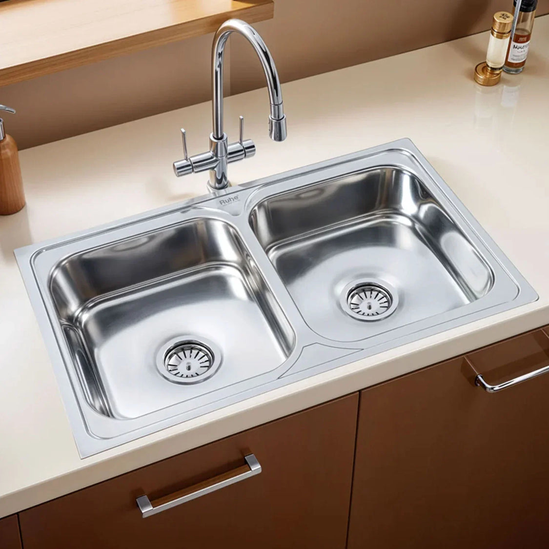 Double Bowl Sink Kitchen - 2 Bowl Stainless Steel Sinks | Ruhe India
