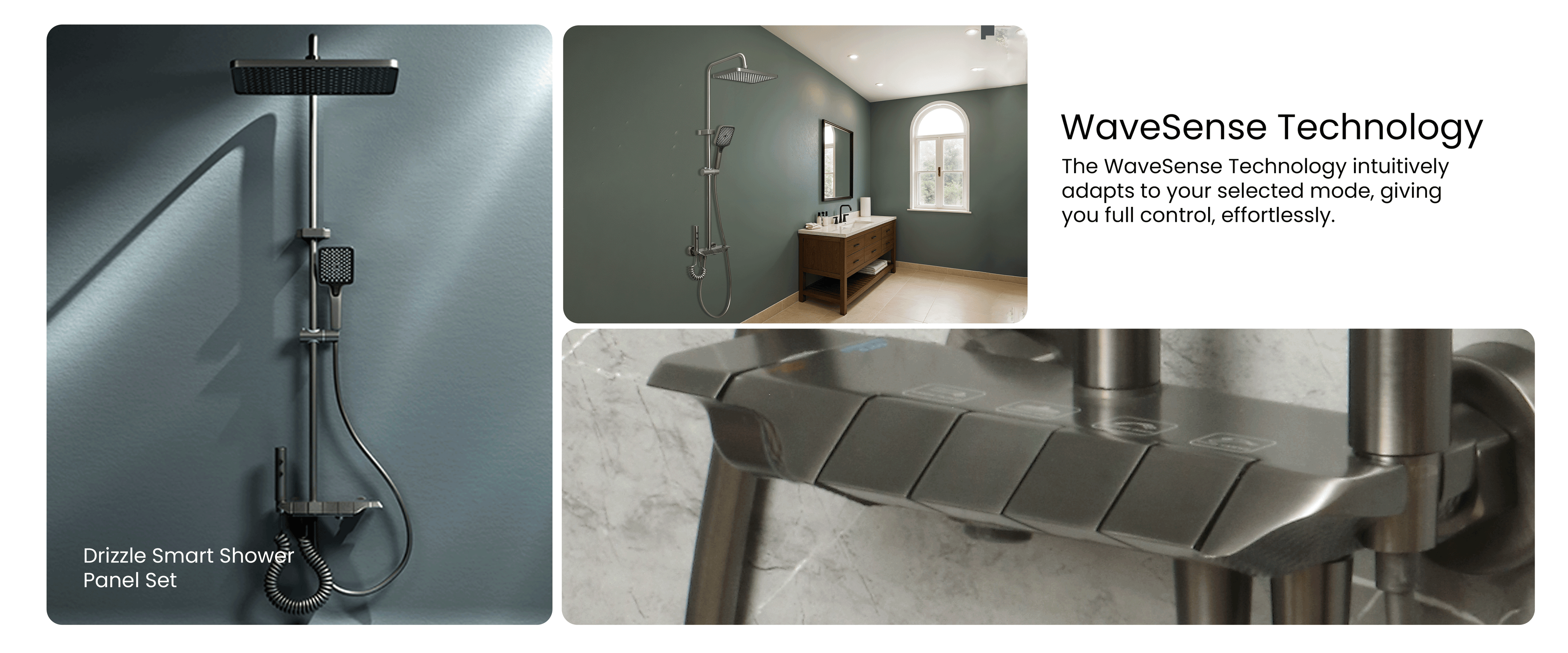 Drizzle Smart Shower Panel Set – Ruhe
