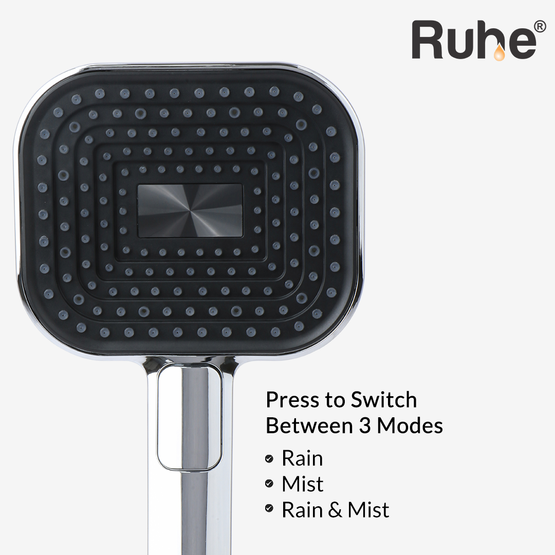 Pure ABS Multi-flow Hand Shower with Flexible Tube (304-SS) and Hook ...