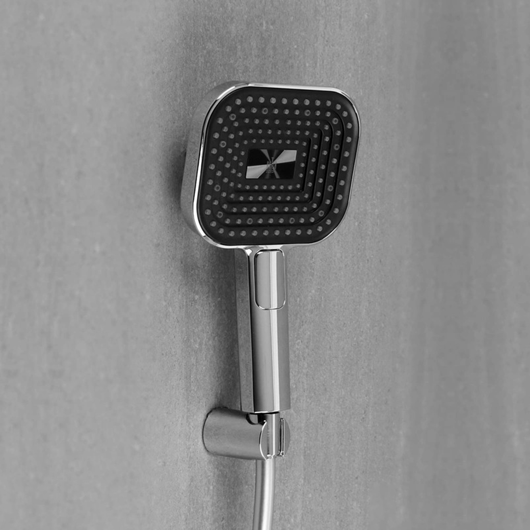 Pure ABS Multi-flow Hand Shower with Flexible Tube (304-SS) and Hook ...