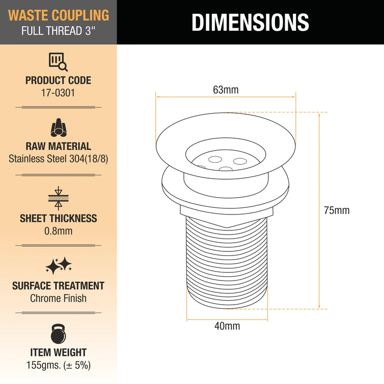 Waste Coupling for Bathroom Wash Basin Fittings – Ruhe