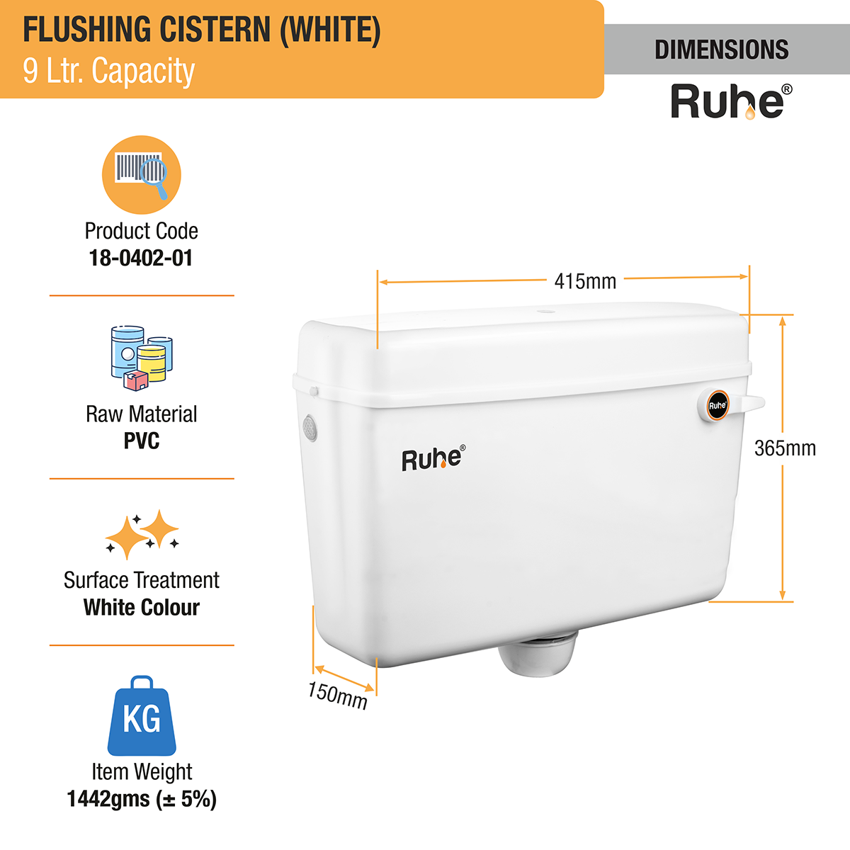 Cistern Flush Tank for Toilet Seat & Indian Style Toilets – Ruhe