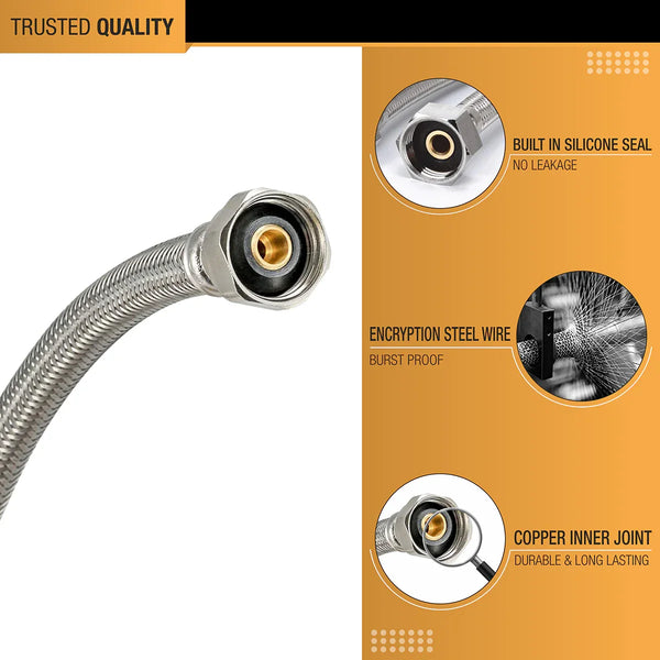 Faucet Connector Mixer Connection Pipe (18 Inches) (Pack of 2) - by Ru ...