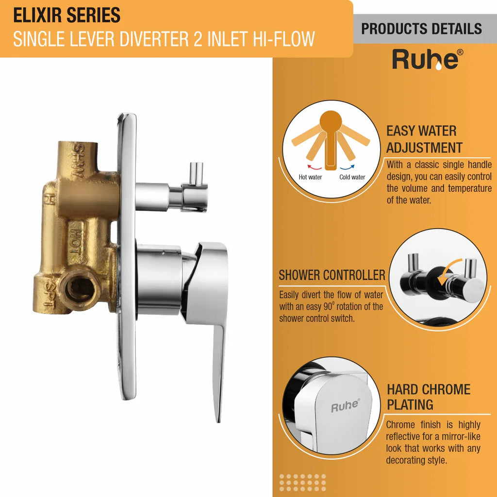 Elixir Single Lever 2-inlet Hi-Flow Diverter (Complete Set) - by Ruhe ...